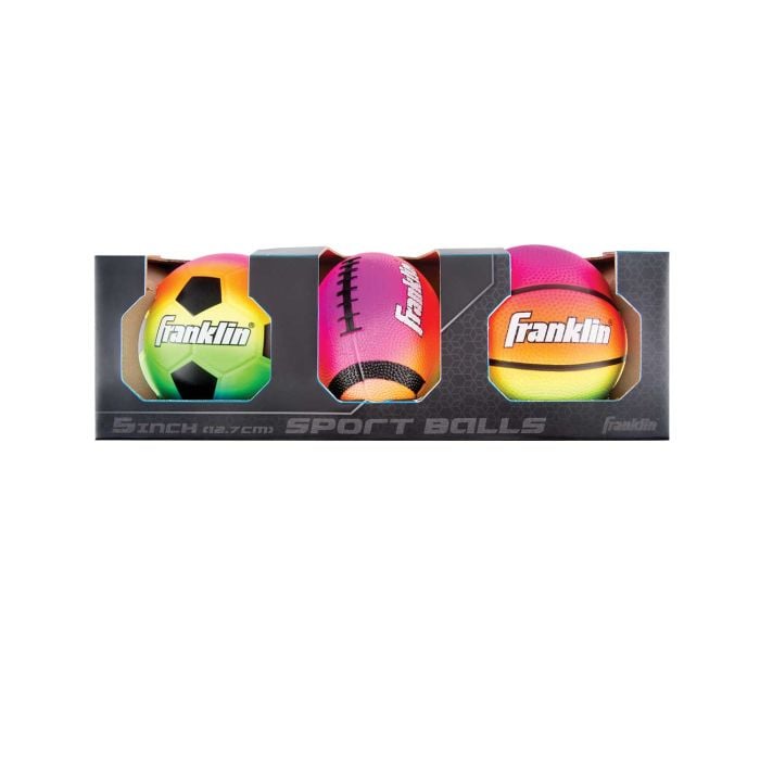 Franklin Micro 5" Vibe 3 Ball Set - Football, Basketball & Soccer Set ...