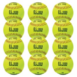Franklin Sports Official Size Softballs - OL1000 12" Yellow Practice ...